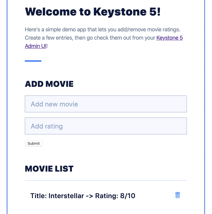 Create a movie rating app with Keystone.js - LogRocket Blog