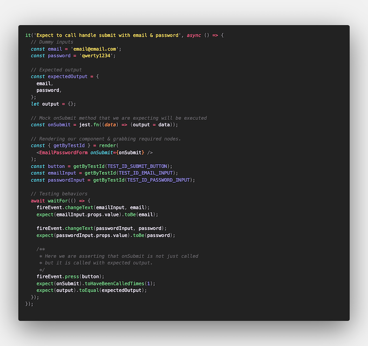 User Behavior Testing With React Native Testing Library Logrocket Blog