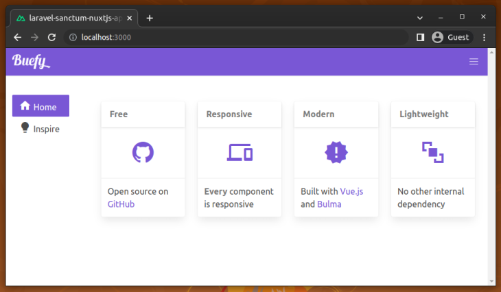 Laravel Sanctum tutorial: Authenticating Nuxt.js SPAs - LogRocket Blog