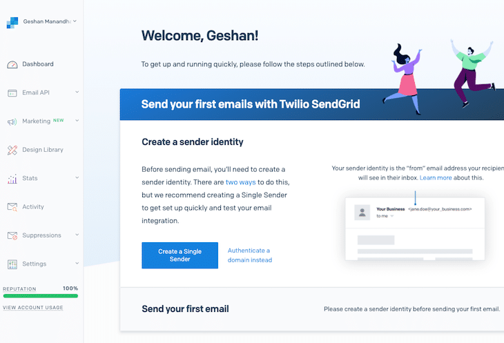 How To Send Emails With Nodejs Using Sendgrid Logrocket Blog