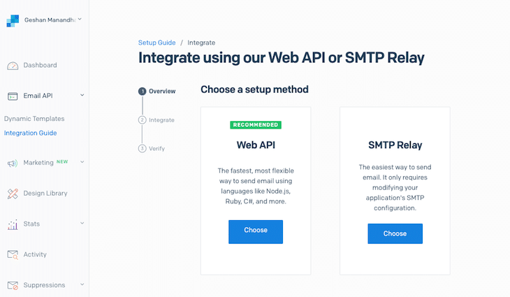 How To Send Emails With Nodejs Using Sendgrid Logrocket Blog