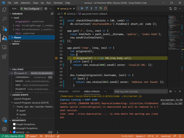 How to debug Node.js apps in Visual Studio Code - LogRocket Blog