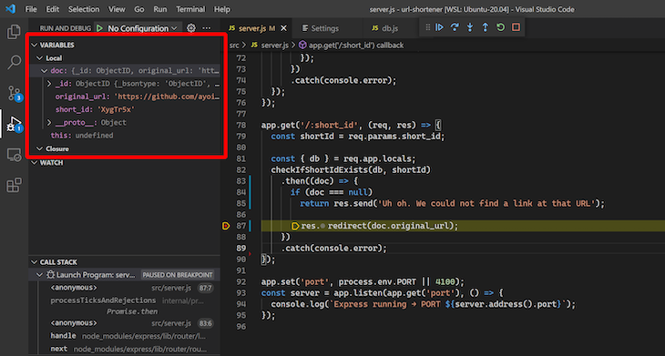 How to debug Node.js apps in Visual Studio Code - LogRocket Blog
