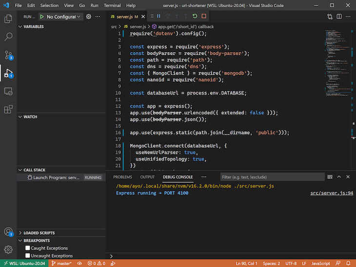 How to debug Node.js apps in Visual Studio Code - LogRocket Blog