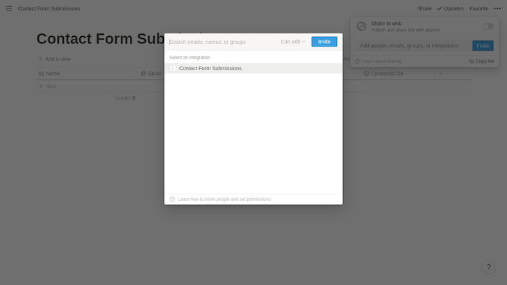 Creating Contact Forms With The Notion Api And Next Js Logrocket Blog