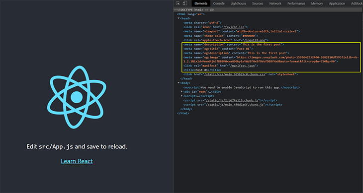 Adding Dynamic Meta Tags To A React App Without Ssr Logrocket Blog