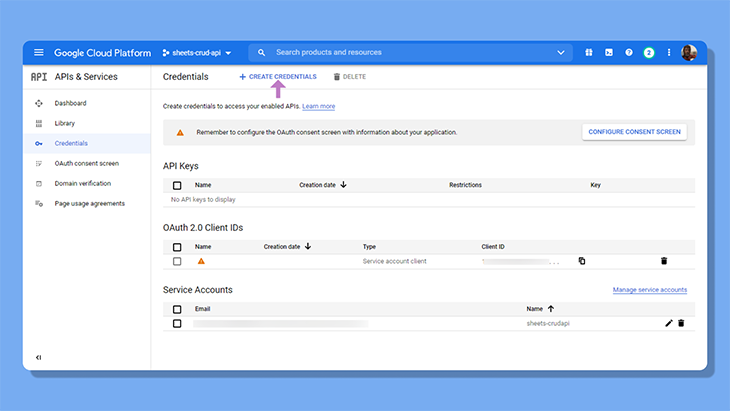 Build a CRUD API using the Google Sheets API - LogRocket Blog