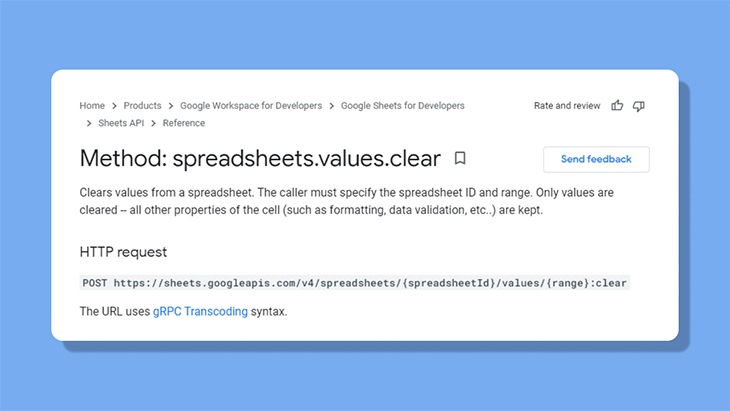 Build a CRUD API using the Google Sheets API - LogRocket Blog
