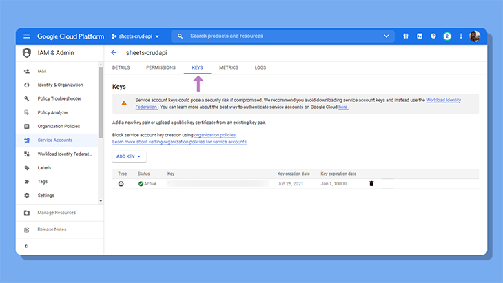 Build a CRUD API using the Google Sheets API - LogRocket Blog
