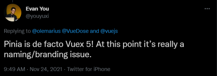 Pinia Vs Vuex Which State Management Library Is Best For Vue Logrocket Blog