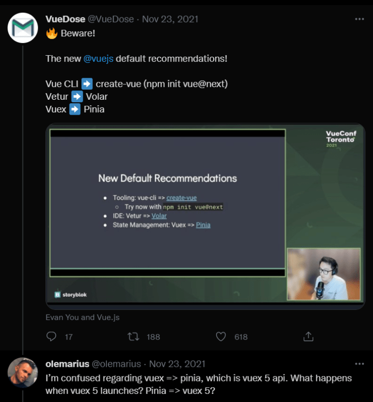 Pinia vs. Vuex: Which state management library is best for Vue ...