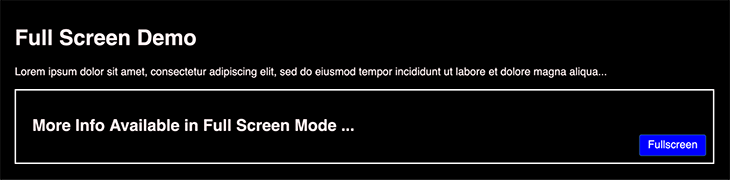 Experimenting with the FullScreen API - LogRocket Blog