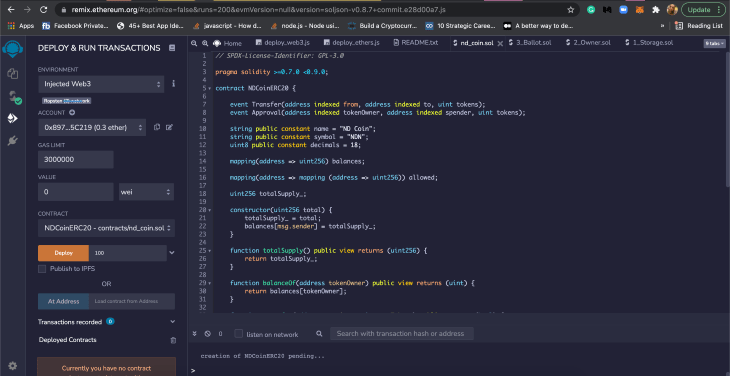 How To Create And Deploy An Erc 20 Token On The Ethereum Blockchain Logrocket Blog 
