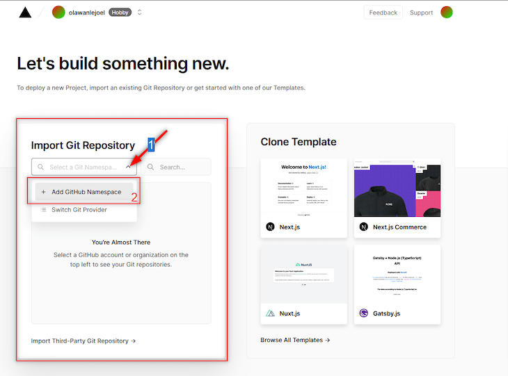 Deploy a React app for free using Vercel - LogRocket Blog