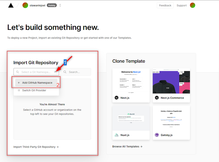Deploy A React App For Free Using Vercel Logrocket Blog