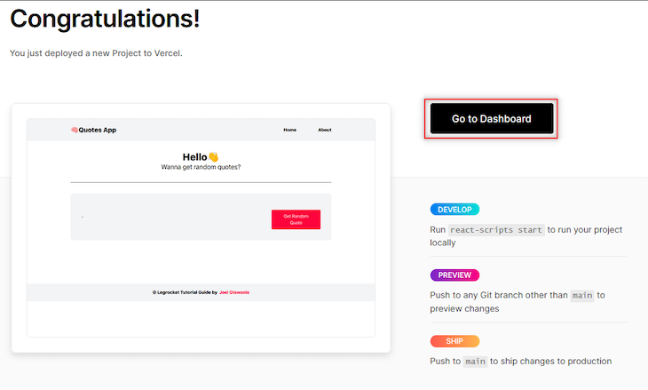 Deploy a React app for free using Vercel - LogRocket Blog