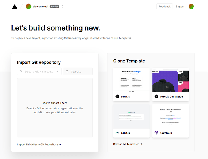 Deploy a React app for free using Vercel - LogRocket Blog