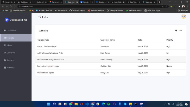 Building a responsive dashboard with Base Web and React - LogRocket Blog