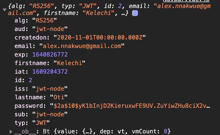 How To Implement Jwt Authentication With Vue And Nodejs Logrocket Blog