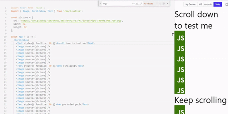Using React Native ScrollView to create a sticky header - LogRocket Blog