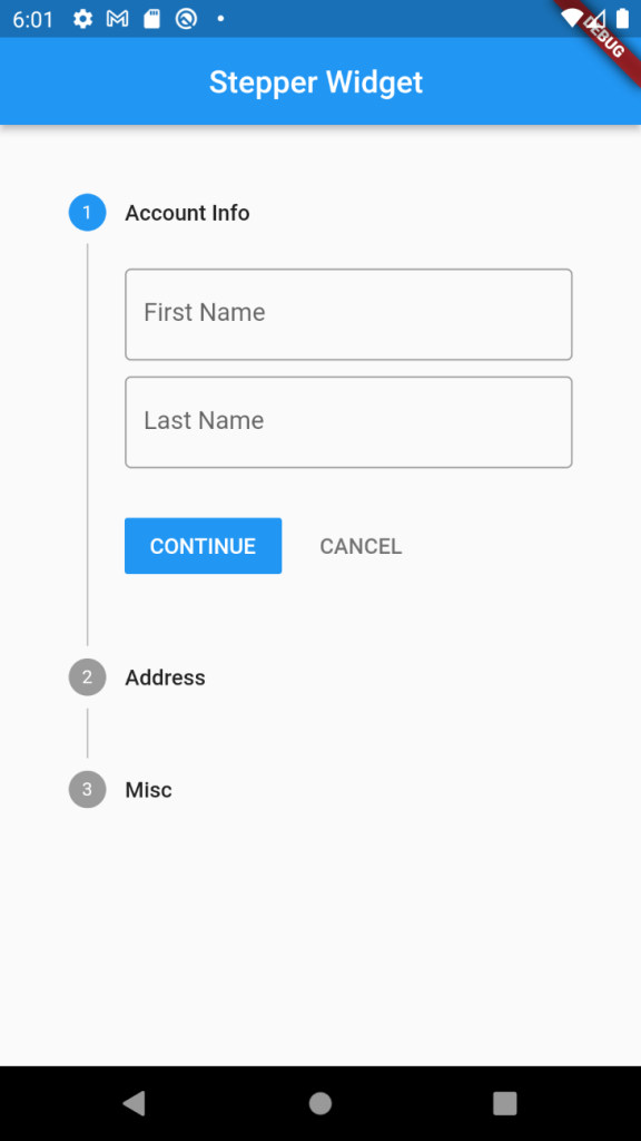 Creating a multi-step form in Flutter using the Stepper widget - LogRocket Blog
