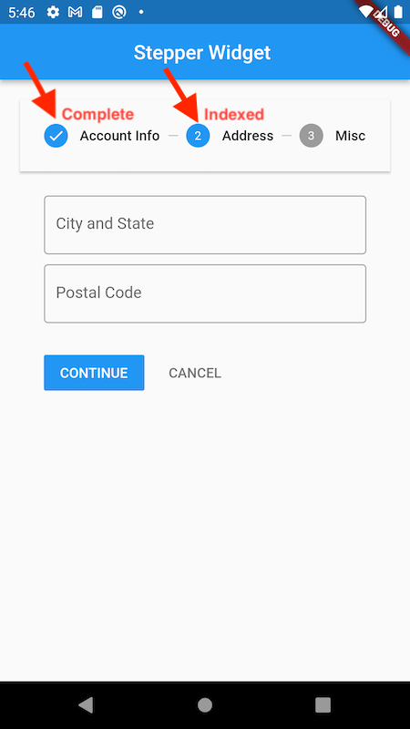 Creating a multi-step form in Flutter using the Stepper widget ...