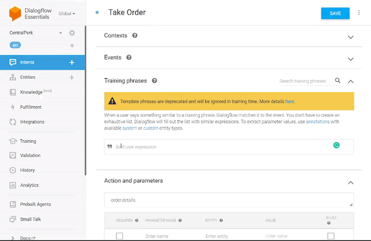 Building A Chatbot With Dialogflow Nodejs And React Logrocket Blog 