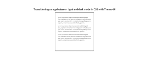 Transitioning a React app between light and dark mode in CSS with Theme UI - LogRocket Blog