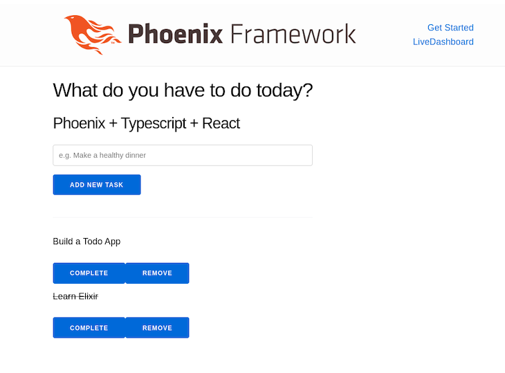 Create A To Do List App With Phoenix React And Typescript Logrocket