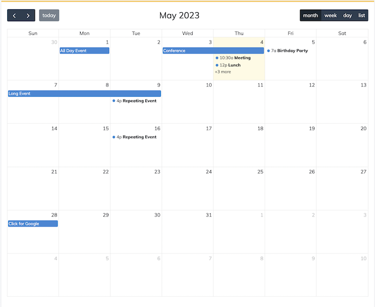 Best React scheduler component libraries - LogRocket Blog
