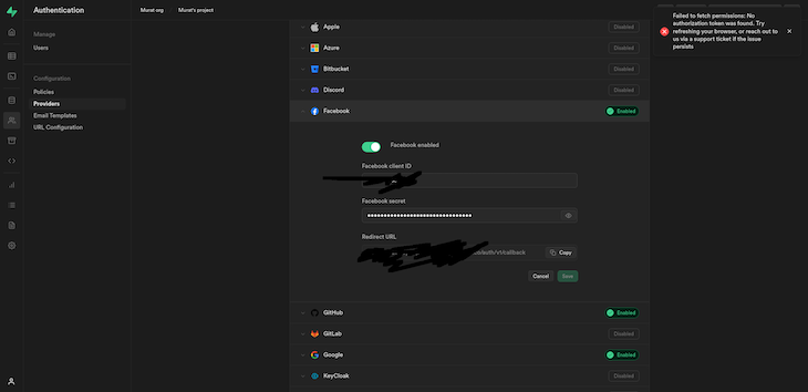 How To Authenticate React Applications With Supabase Auth Logrocket Blog