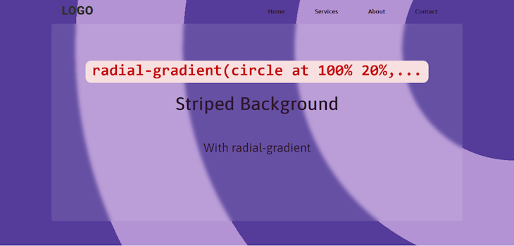 5 Ways To Implement A Striped Background With Css Only Logrocket Blog