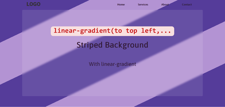 5 ways to implement a striped background with CSS only - LogRocket Blog