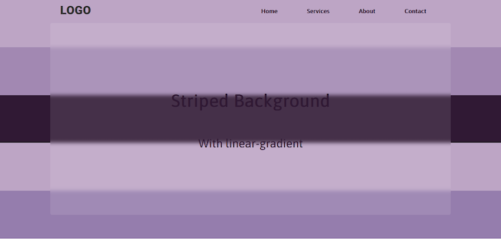 5 ways to implement a striped background with CSS only - LogRocket Blog