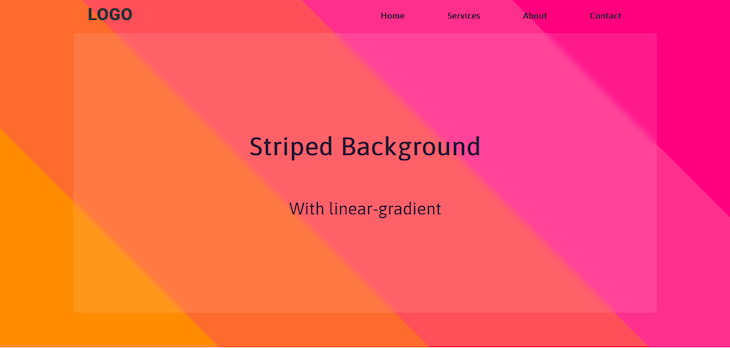 5 Ways To Implement A Striped Background With Css Only Logrocket Blog