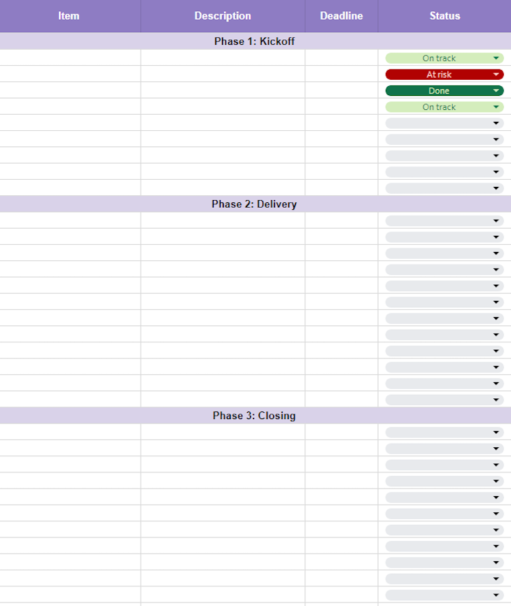 9 free project management templates (for Excel and Google Sheets ...