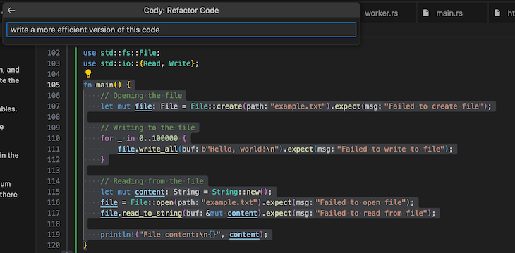Leveraging Cody Ai For Better And More Efficient Code Logrocket Blog 5834
