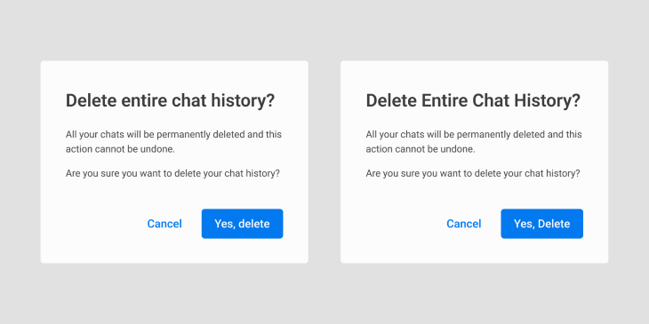 How correctly casing letters enhances visual hierarchy and UX ...