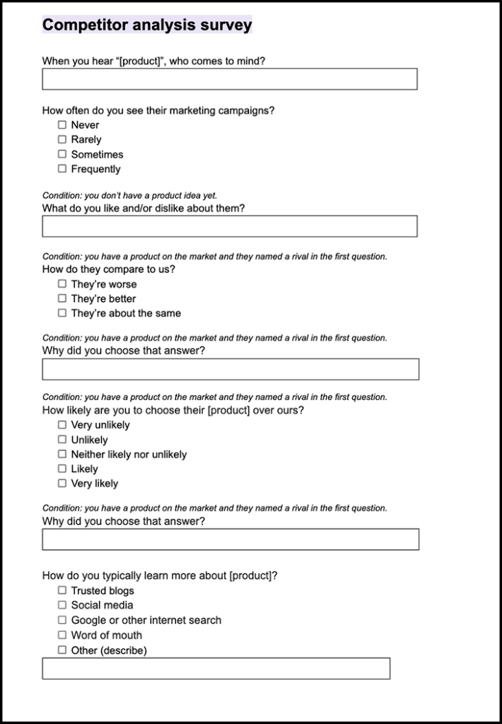 Different types of market research surveys (with templates) - LogRocket ...