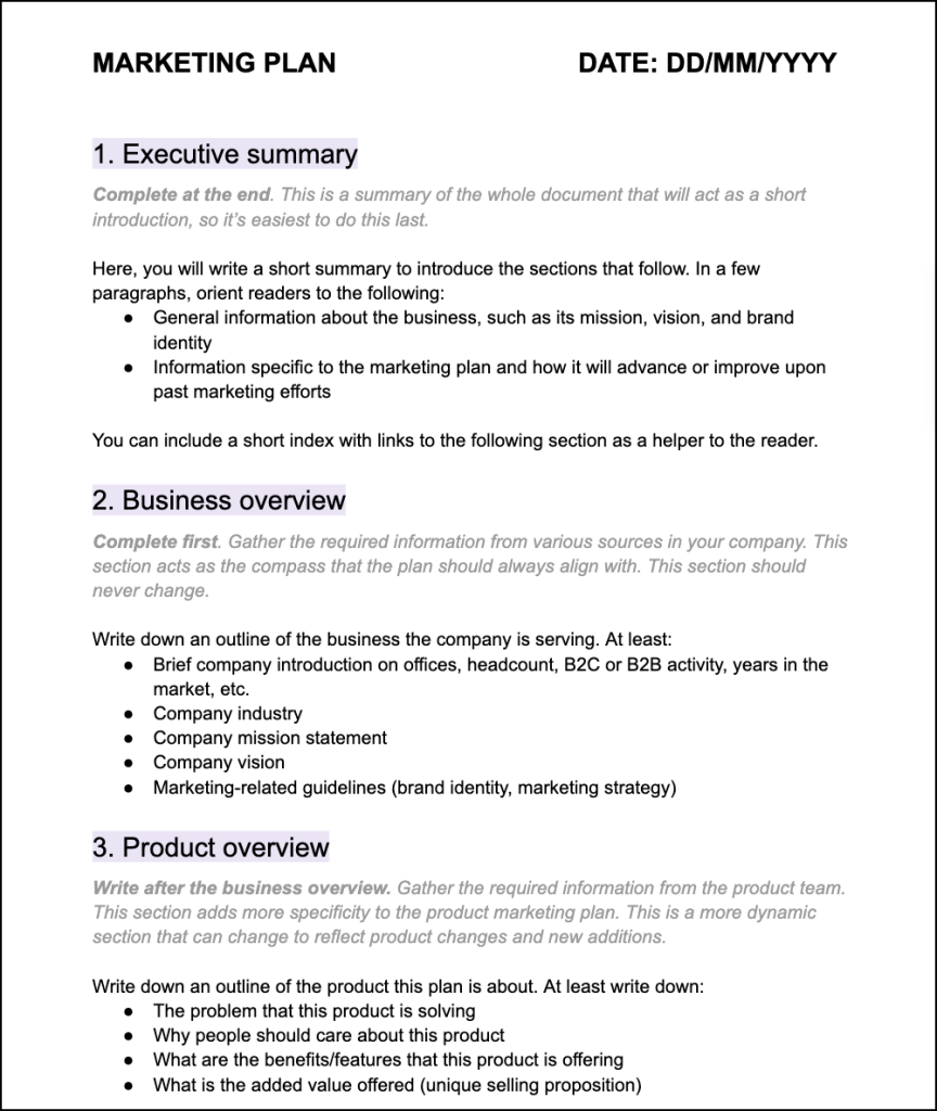 A guide to crafting a compelling marketing plan (with template ...