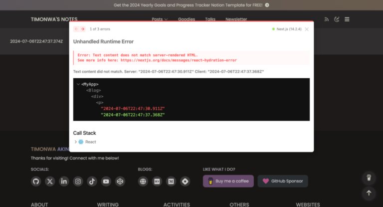 Resolving hydration mismatch errors in Next.js - LogRocket Blog