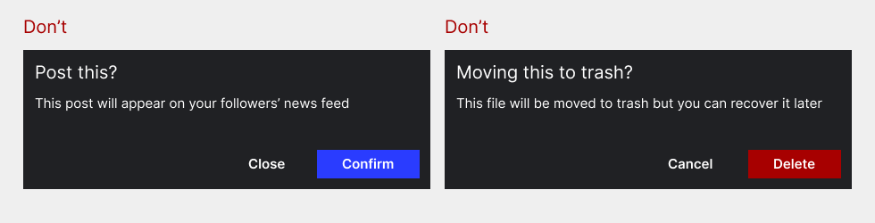 Double-check user actions: All about warning message UI - LogRocket Blog