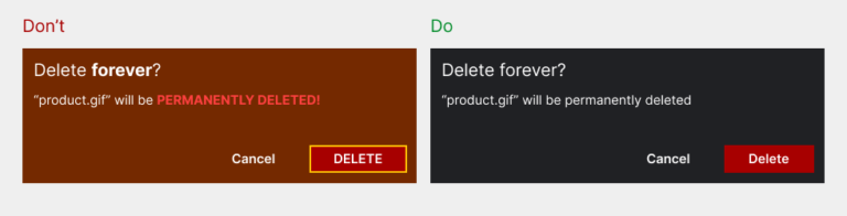 Double-check user actions: All about warning message UI - LogRocket Blog