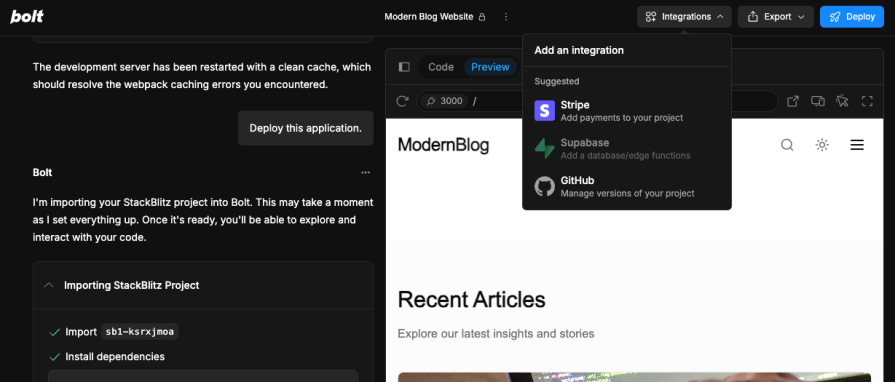 How to build and deploy a web app with Bolt - LogRocket Blog
